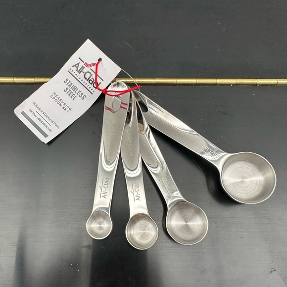 all clad | Kitchen | Nwt Allclad Stainless Steel Measuring Spoon Set ...